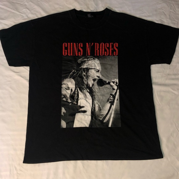 Forever 21 | Shirts | Mens Black Axl Rose Guns N Roses Tshirt Size ...